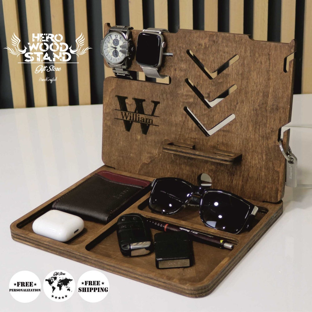 Smart Watch Charging Station, Special Customizable Gift, Bedside Table ...