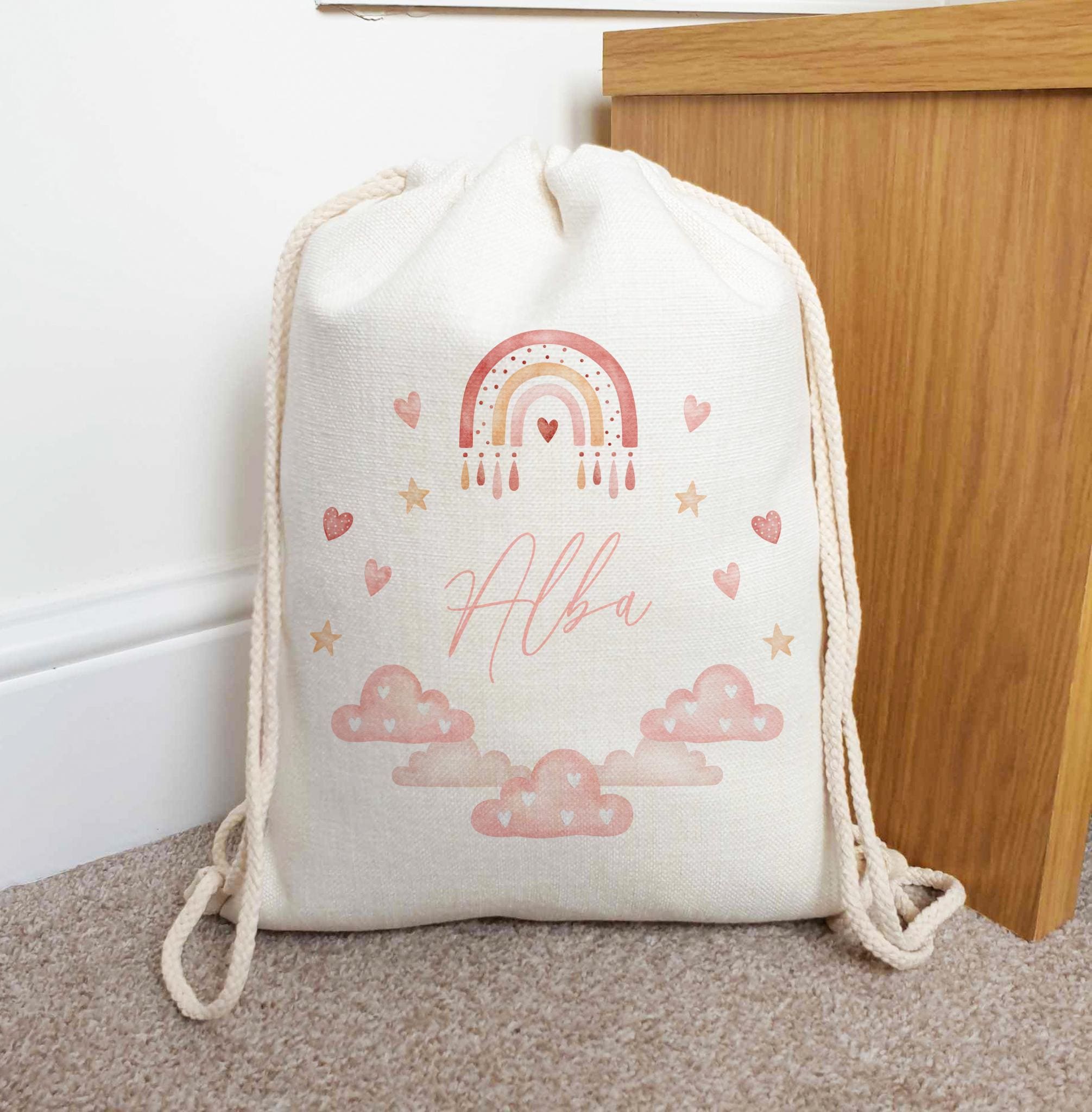 Personalised Drawstring School Bag | Kids Themed School Bag | Gym Bag ...
