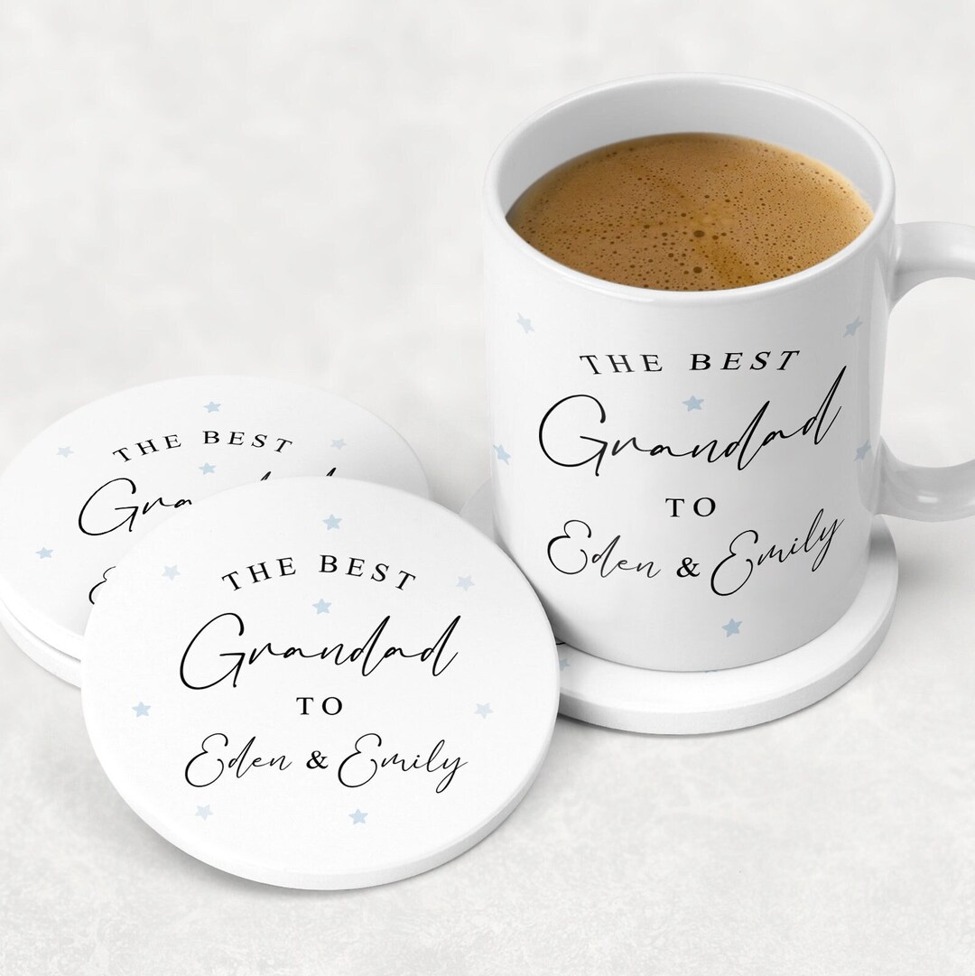 Personalised Grandad Mug and Coaster | Personalised Fathers Day Gift ...