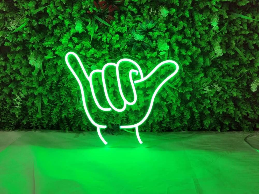 Custom Shaka Hand Neon Sign Personalized Gift Gifts for Him | Etsy