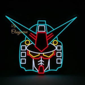 Custom Gundam Robot Neon Sign, Personalized Led Neon Light Sign ...