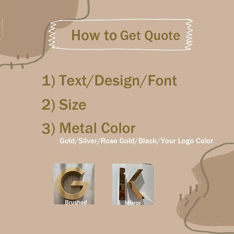 Custom 3D Metal Business Logo Sign, Stainless Steel Letter - Etsy