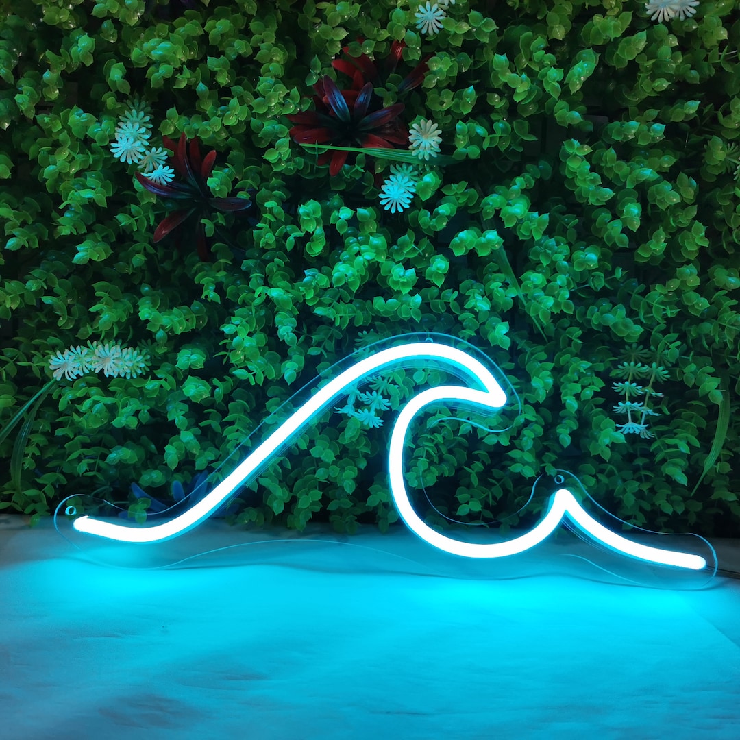 Mini the Wave Neon Sign Custom Neon Sign Led Neon Light Cut Neon Sign ...