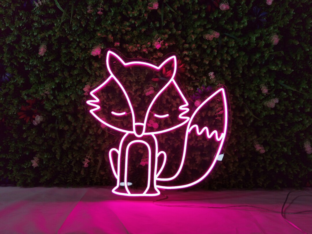 Custom Fox Neon Sign, Animal Neon Sign, Personalized Led Neon Sign ...