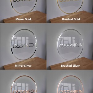 Round Acrylic Backlit Signs, Business Wall Decor, Office Wall ...