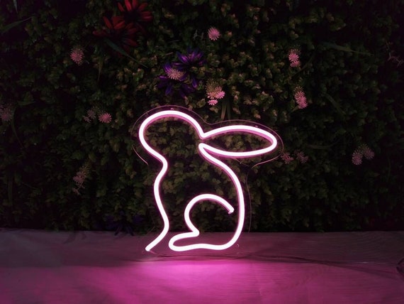 Personalized Easter Gift Mini Bunny Rabbit Neon Sign - Etsy