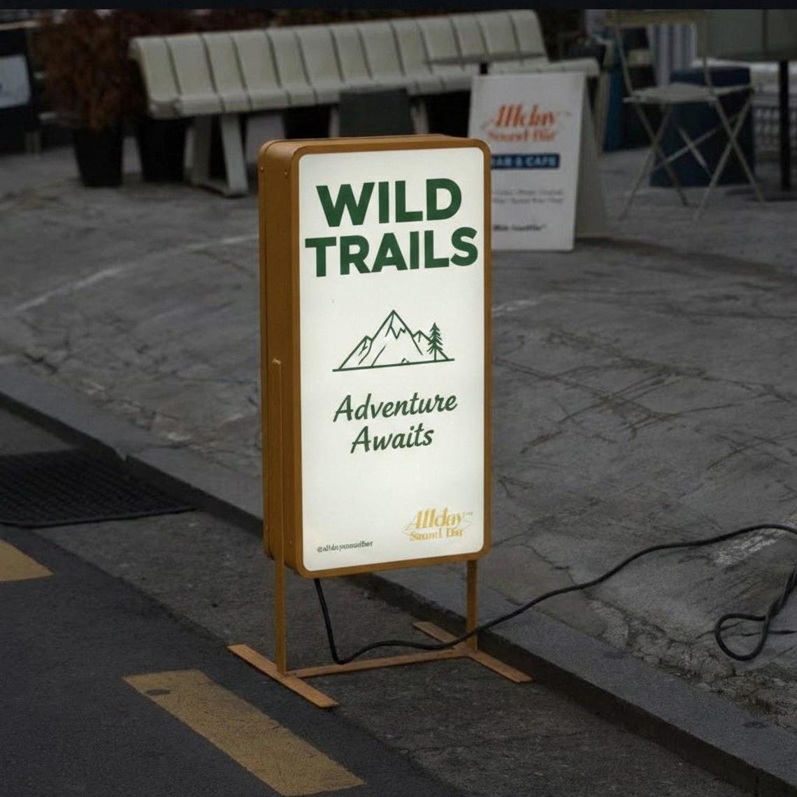 Floor Standing Custom Light Box, Storefront Advertising Lightbox ...