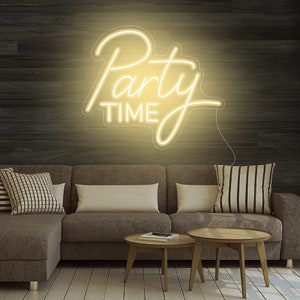 Custom Party Time Neon Sign, Personalized Led Neon Light Sign ...