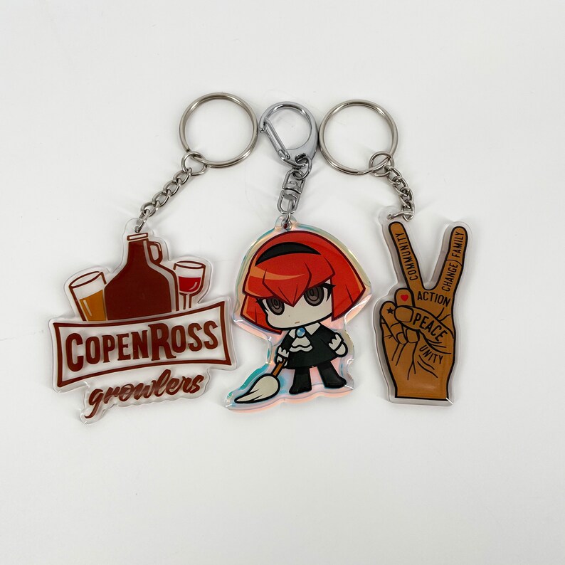 100 Pcs Custom Logo Photo Keychainpersonalized Printed - Etsy