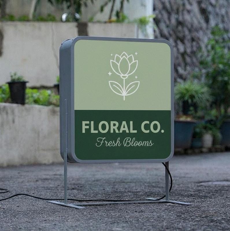 Floor Standing Custom Light Box, Storefront Advertising Lightbox ...