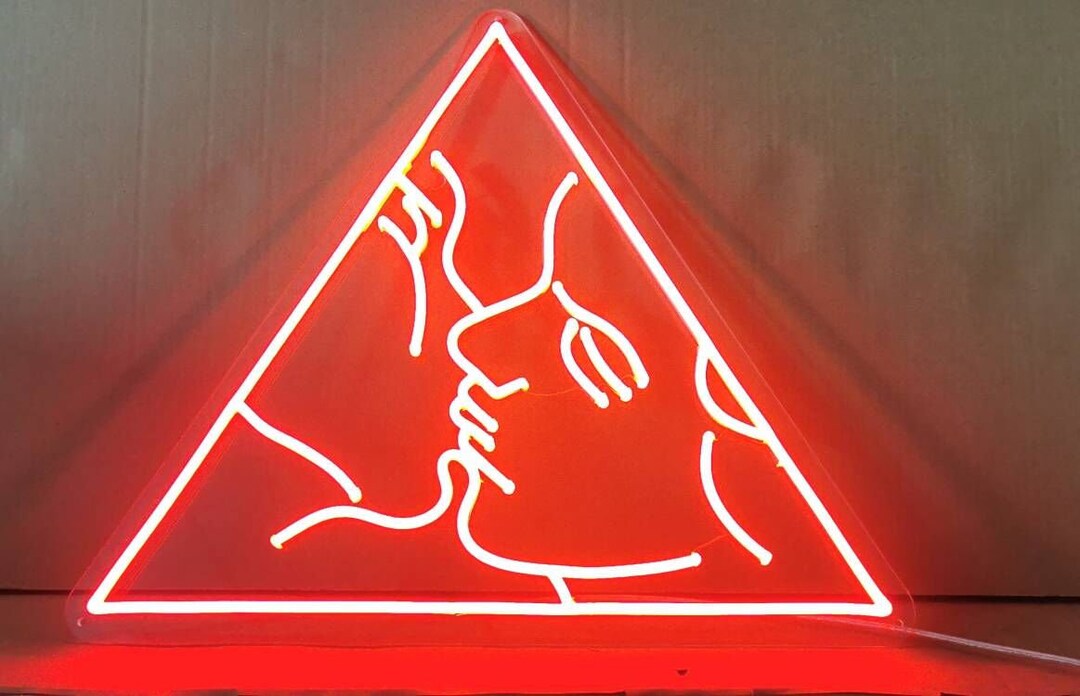 Aesthete Kiss Neon Sign Custom Neon Sign Wall Decor Led Neon Light Sign ...