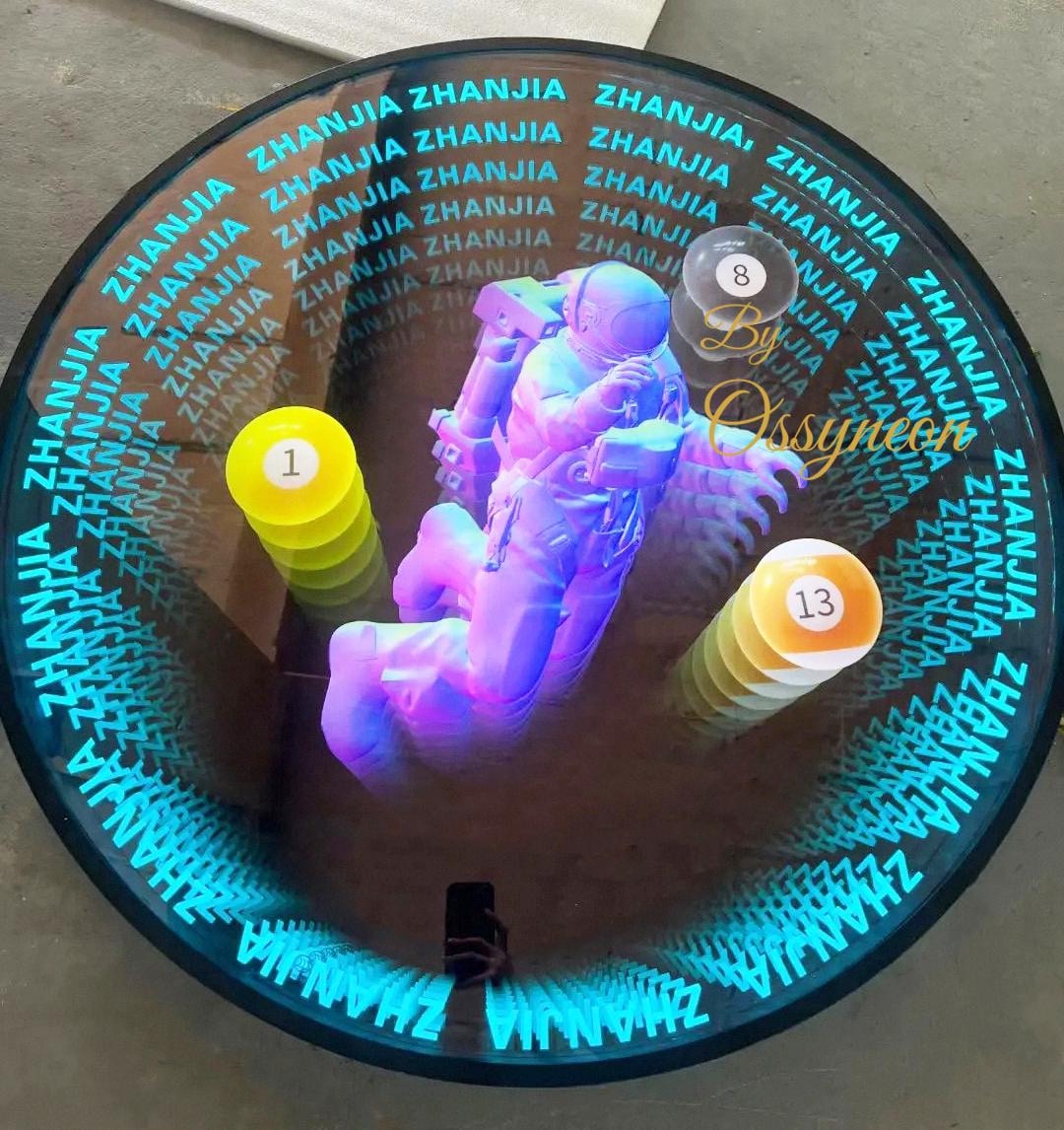 Custom Infinity Mirror LED Neon Sign, 3D Logo Light Box, Abyss Lightbox ...