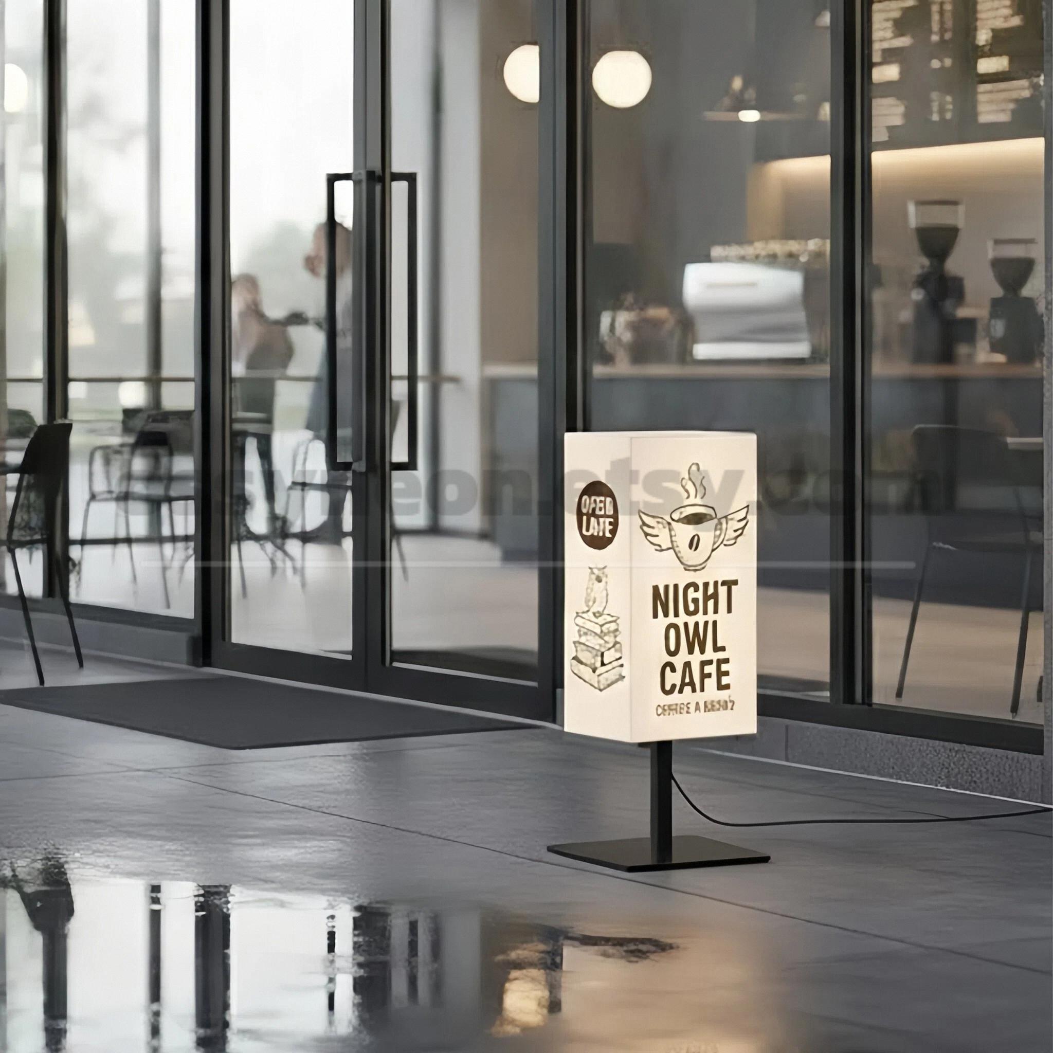 Custom Floor Standing Light Box, Business Logo Sign, Outdoor Lightbox ...