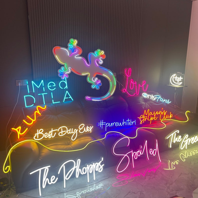 Custom Neon Sign Led Neon Lights, Neon Logo Letters, Neon Name Light ...