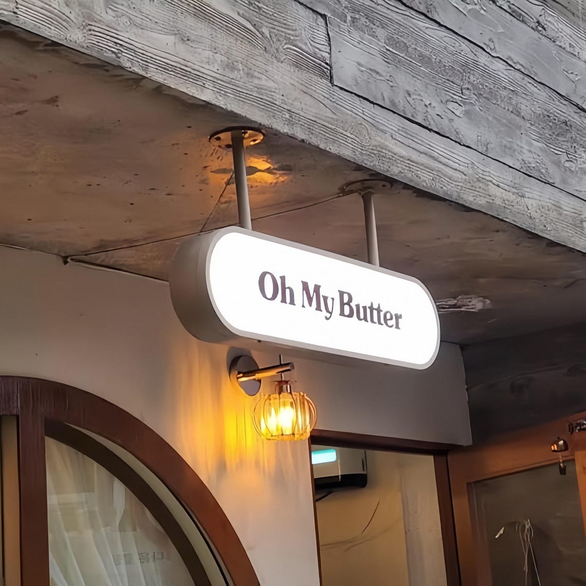 Acrylic Hanging Light Box, Custom Business Sign, Outdoor Storefront LED ...