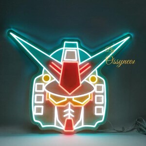 Custom Gundam Robot Neon Sign, Personalized Led Neon Light Sign ...