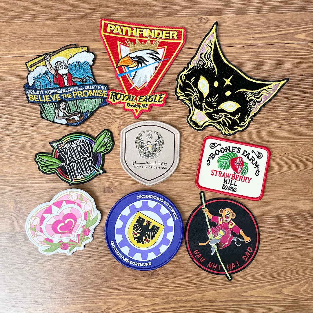 Custom Embroidered Patches, Iron On, Logo Patch, Jacket Patch - Etsy