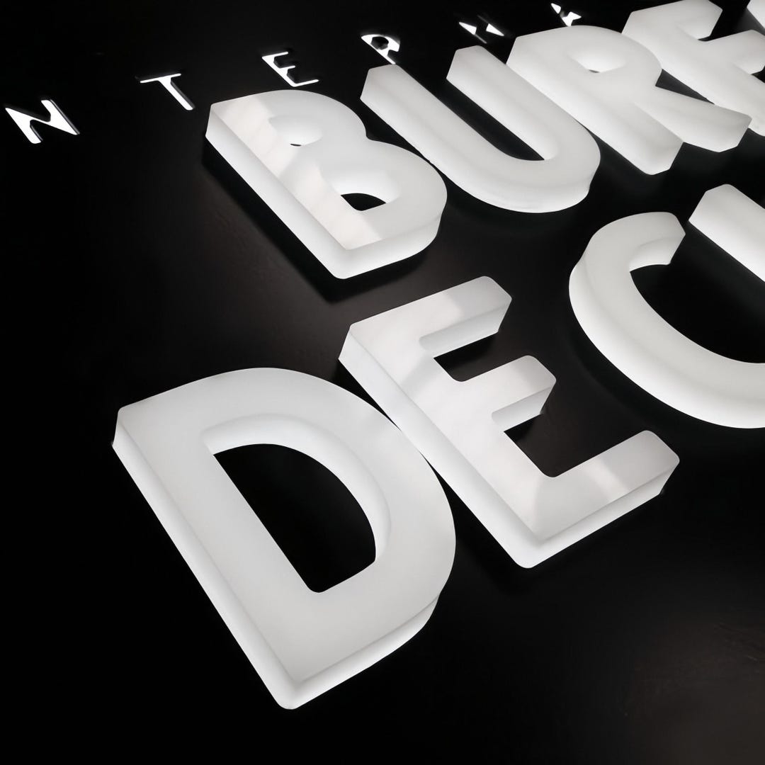 Laser Cut Logo Sign, Full-lit Acrylic Signs, 3D Business Sign, Custom ...