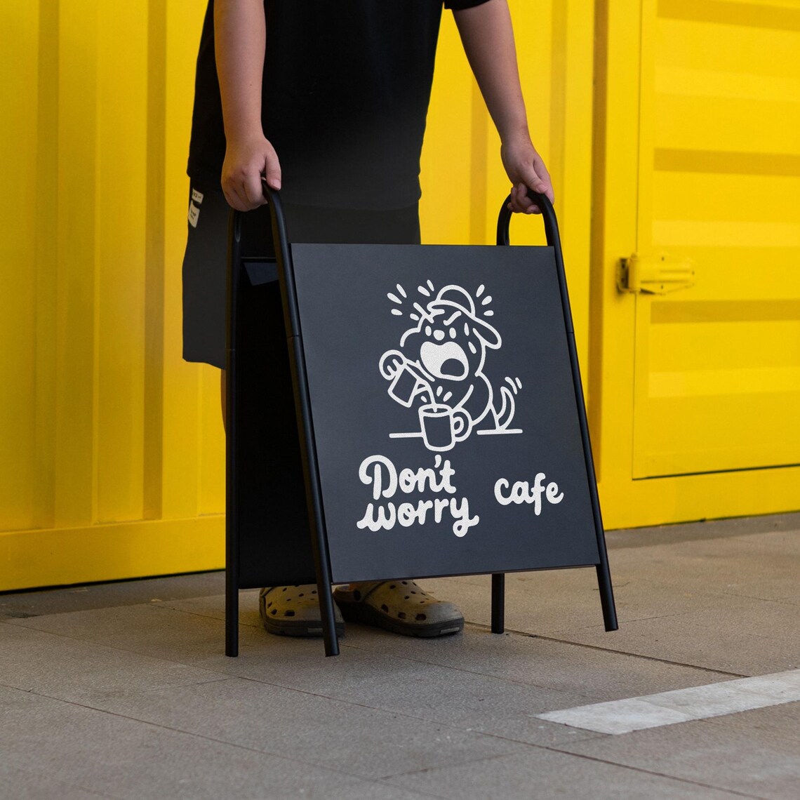 Custom Metal A-frame Standing Sign, Outdoor Business Signage, Double ...