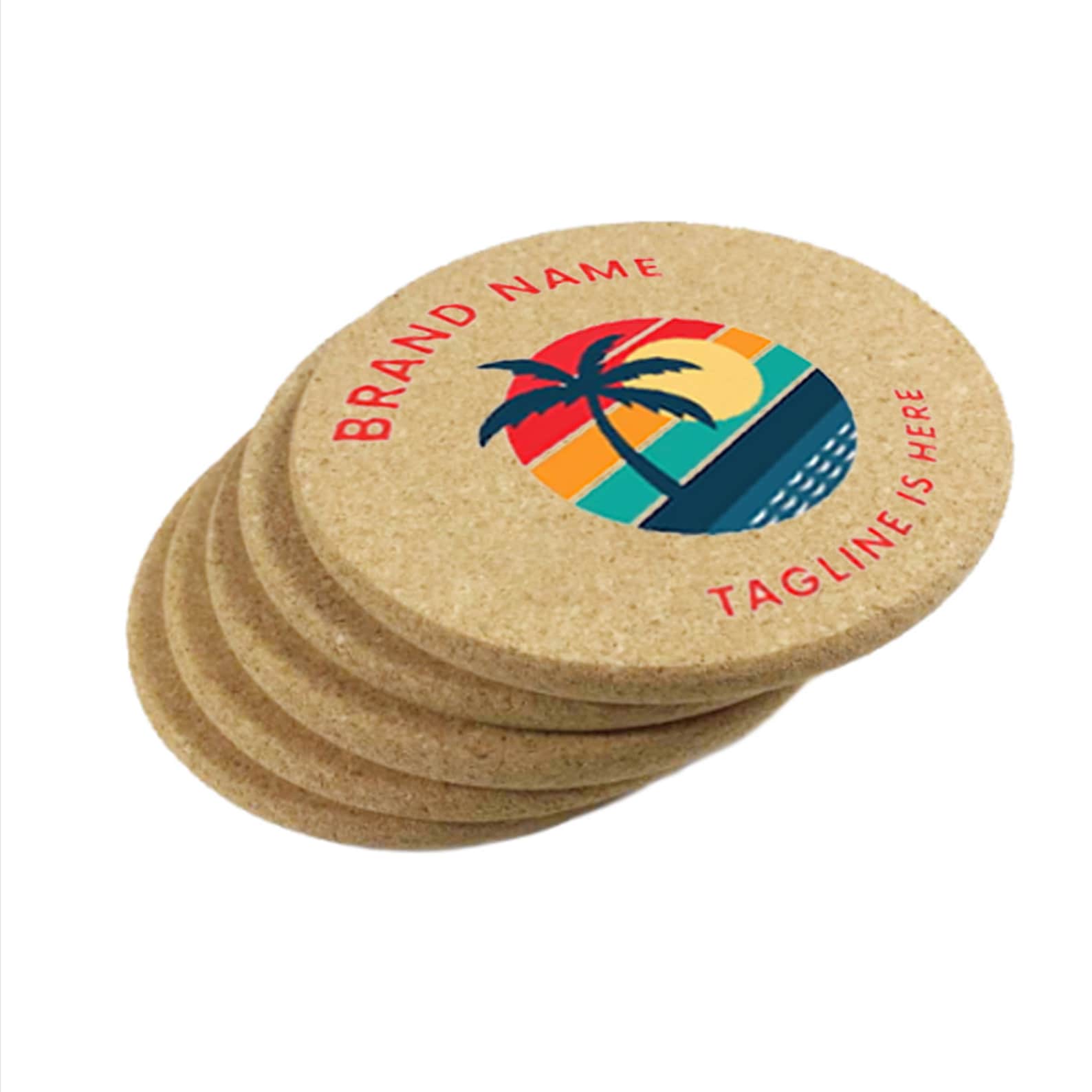 100 Pcs Custom Cork Coasters Coaster With Personalised Logo - Etsy