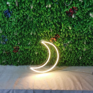 Mini Moon Neon Sign Custom Neon Sign Led Neon Light Cut Neon Sign Wall ...