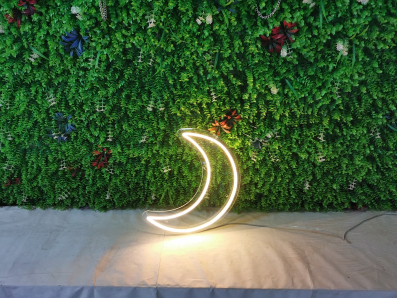 Mini Moon Neon Sign Custom Neon Sign Led Neon Light Cut Neon - Etsy