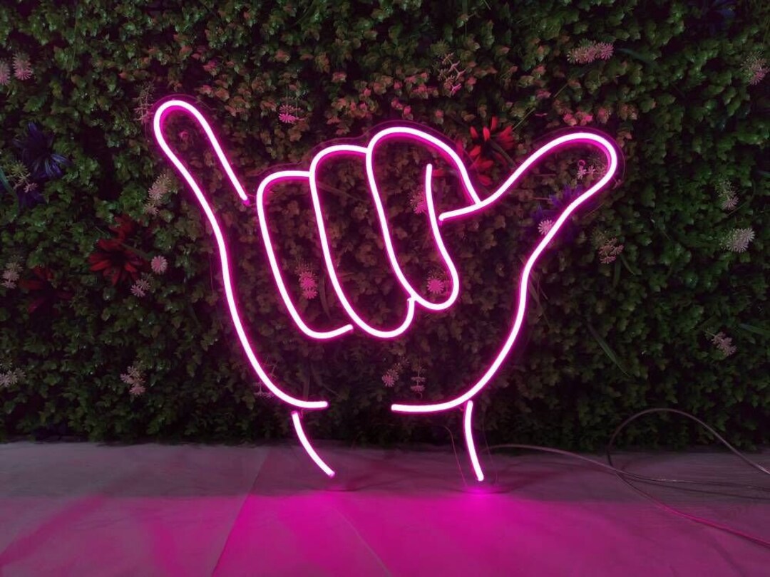 Custom Shaka Hand Neon Sign, Personalized Gift, Gifts for Him, Gifts ...
