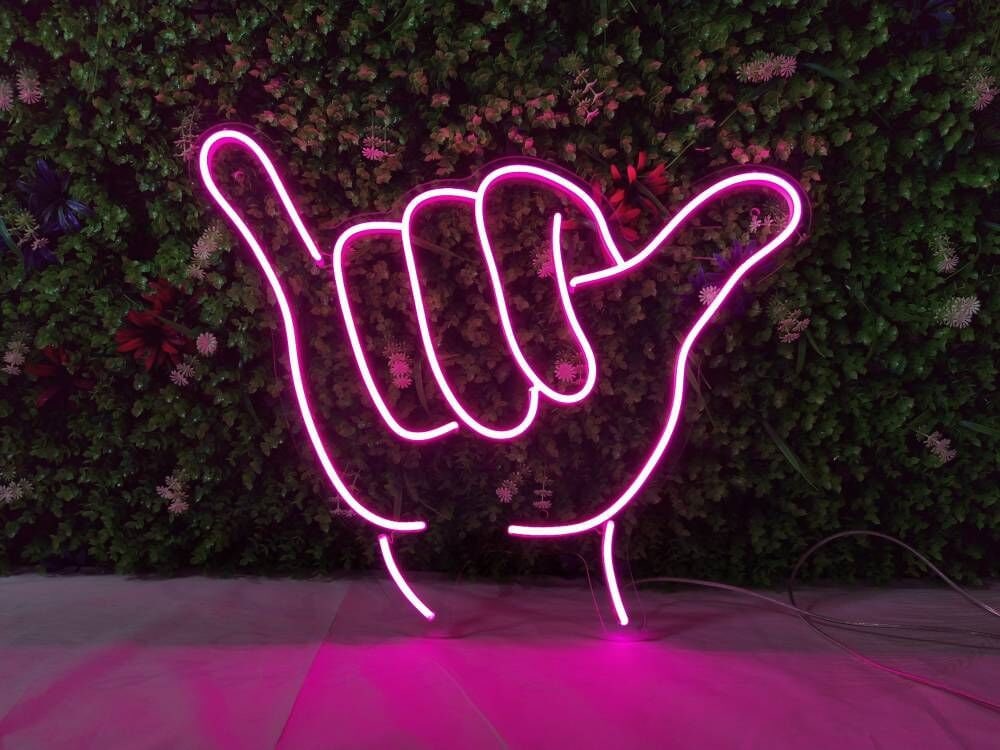 Custom Shaka Hand Neon Sign Personalized Gift Gifts for Him | Etsy