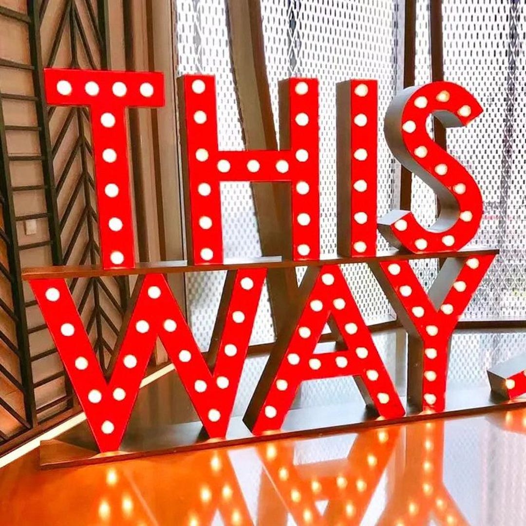 Custom Bulb Marquee Letters Sign, Custom Business Sign, Vintage LED ...