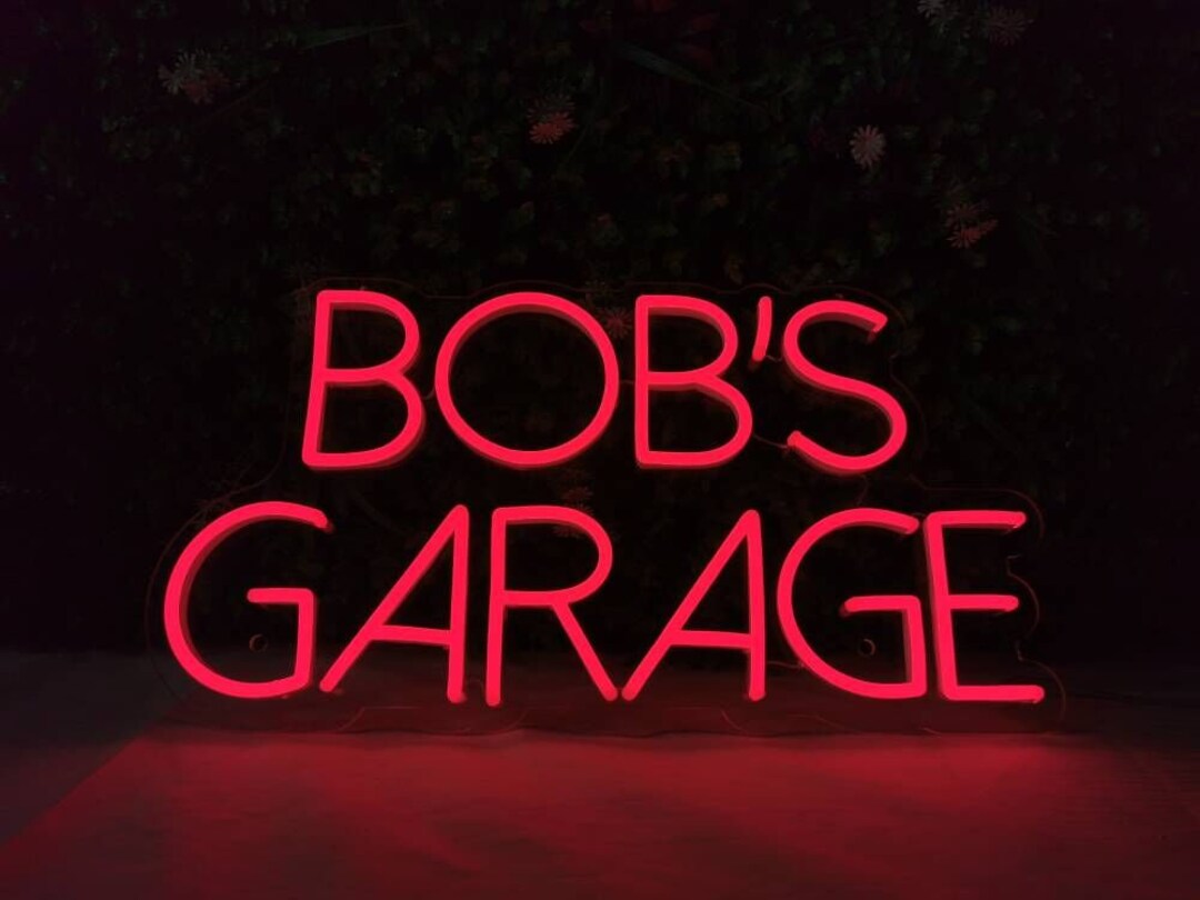Custom Garage Led Neon Light Sign, Garage Decor, Garage Logo, Name ...