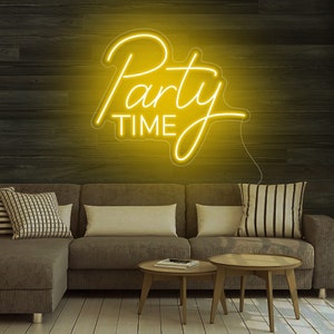 Custom Party Time Neon Sign, Personalized Led Neon Light Sign ...