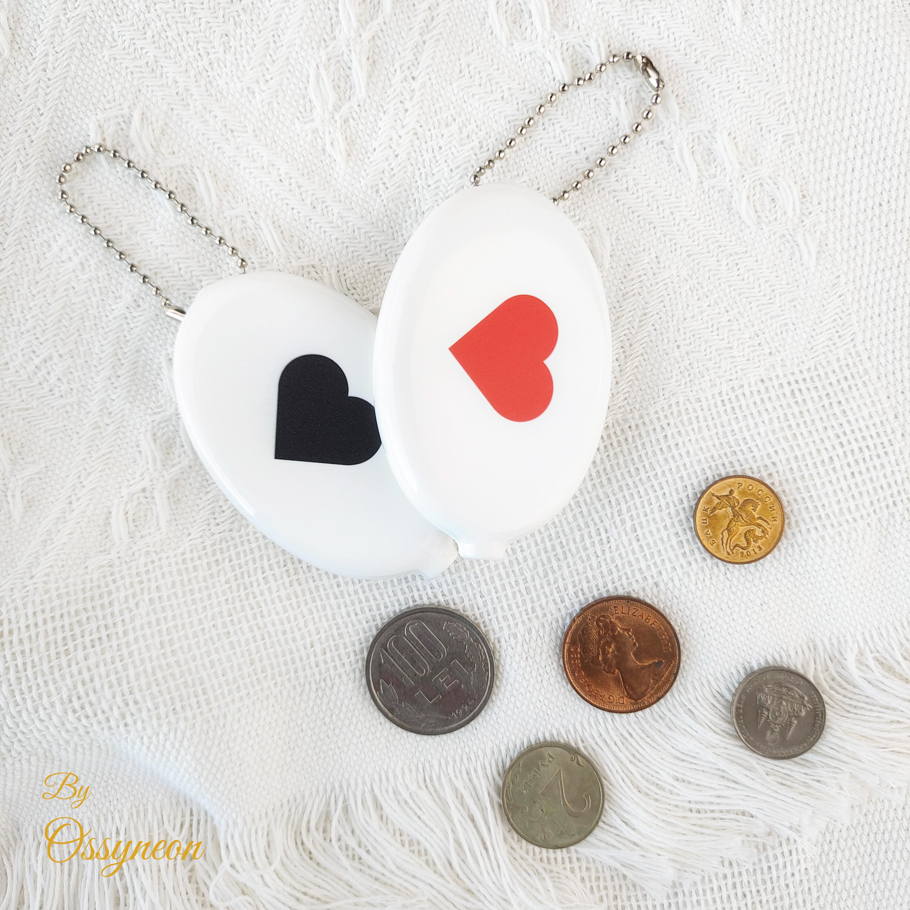 100pcs Custom Rubber Coin Purse Keychain, Squeeze Coin Pouch, Coffee ...