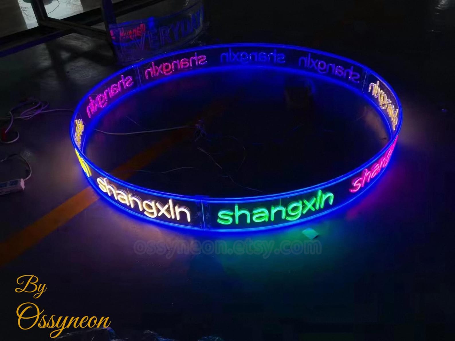 Custom Ceiling Hanging Neon Sign,circular Hanging LED Sign,custom Neon ...