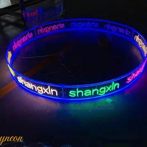 Custom Ceiling Hanging Neon Sign,circular Hanging LED Sign,custom Neon ...