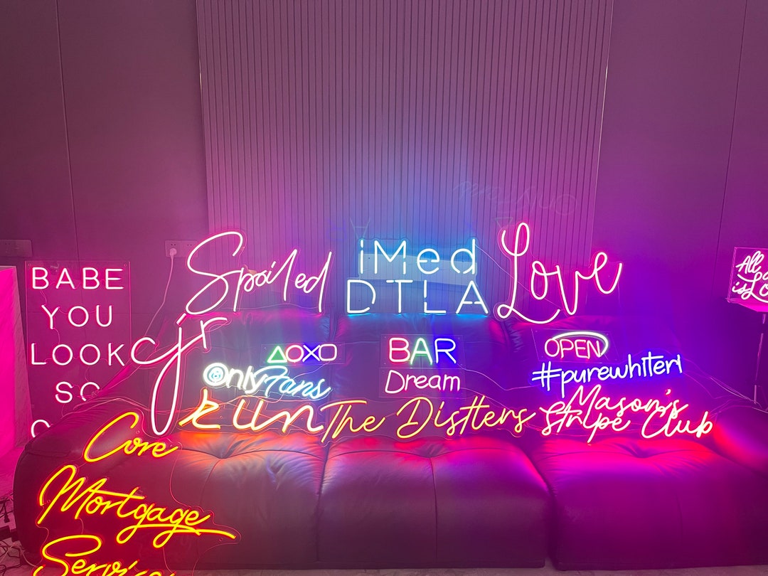 Custom Neon Sign Color Changing With Remote,rgb Dimmable LED Neon Light ...