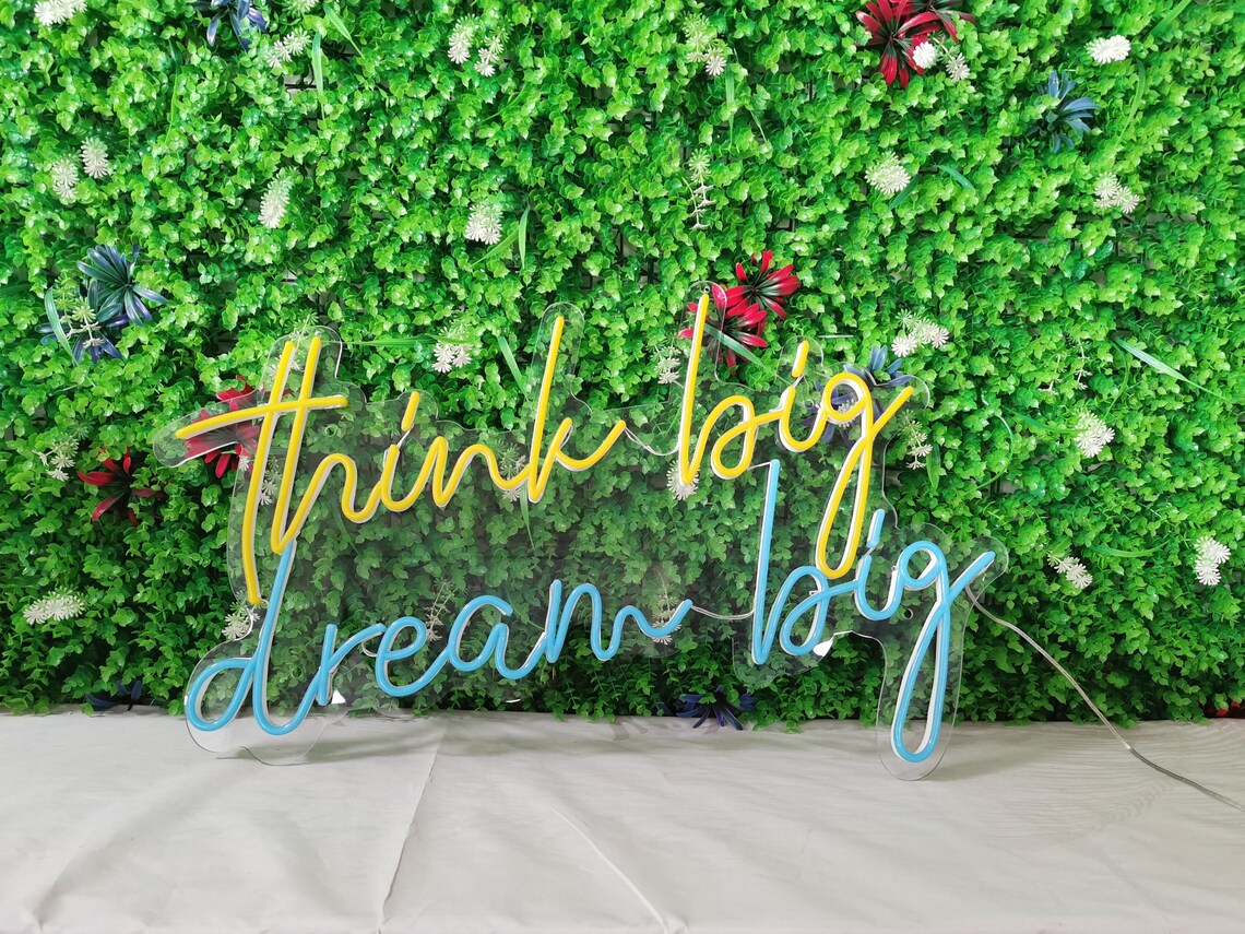 Think Big Dream Big Neon Sign Led Neon Sign Personalized | Etsy
