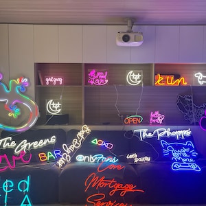 Custom Neon Sign Color Changing With Remote,rgb Dimmable LED Neon Light ...