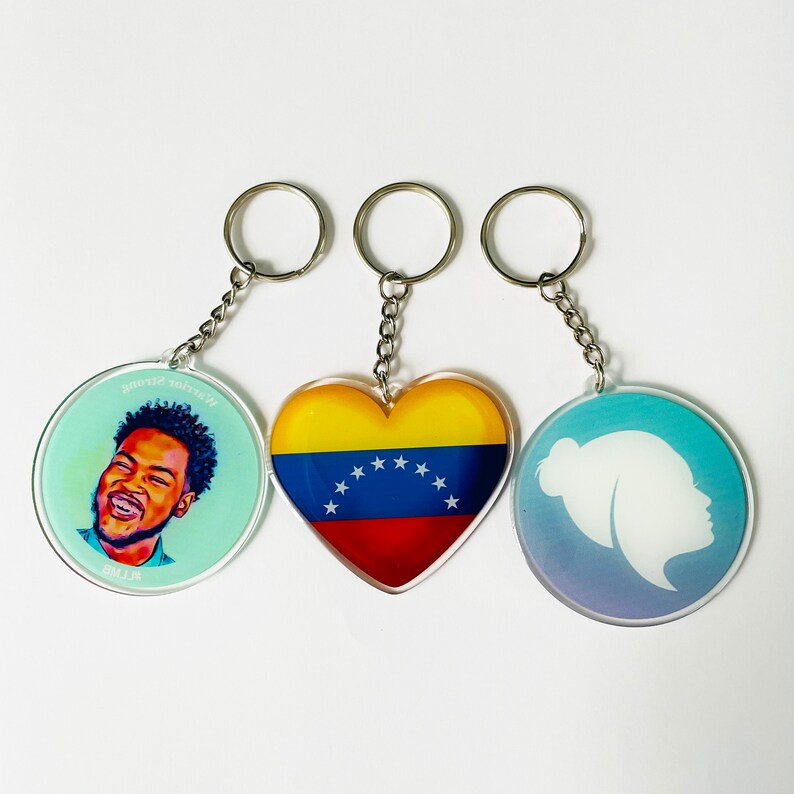 100 Pcs Custom Logo Photo Keychainpersonalized Printed - Etsy