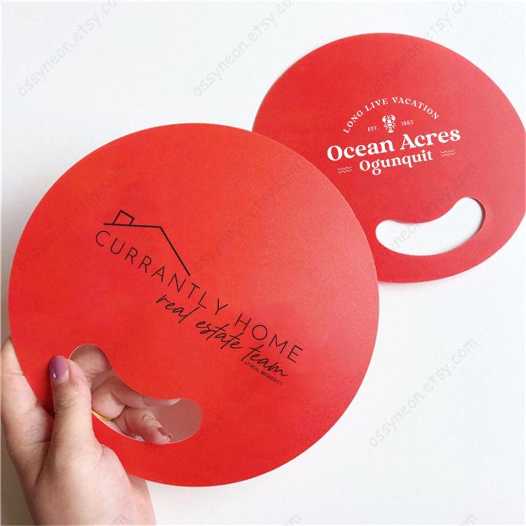 Custom Round Hand Fans, Personalized Logo, Business, Wedding Favor - Etsy