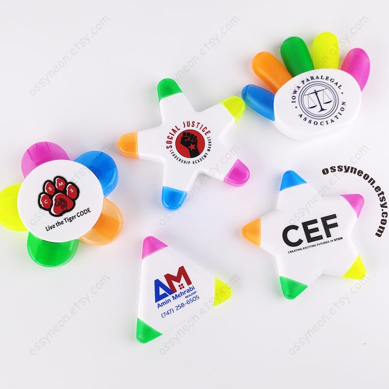 Personalized Hand-shaped Highlighter Pen With Custom Logo, Fun ...