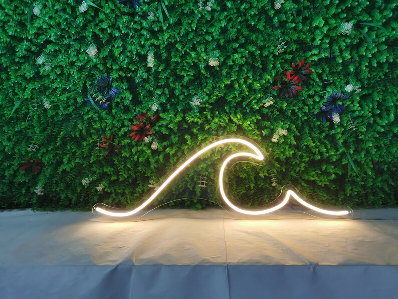Mini the Wave Neon Sign Custom Neon Sign Led Neon Light Cut - Etsy