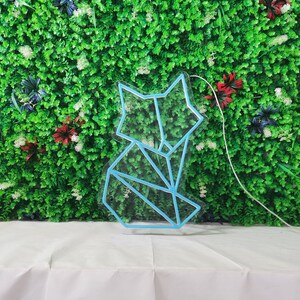 Mini Geometric Fox Neon Sign Custom Neon Sign Led Neon Light Sign Wall ...