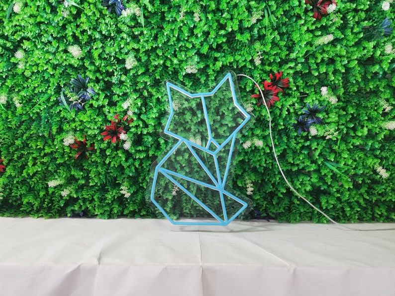Mini Geometric Fox Neon Sign Custom Neon Sign Led Neon Light - Etsy