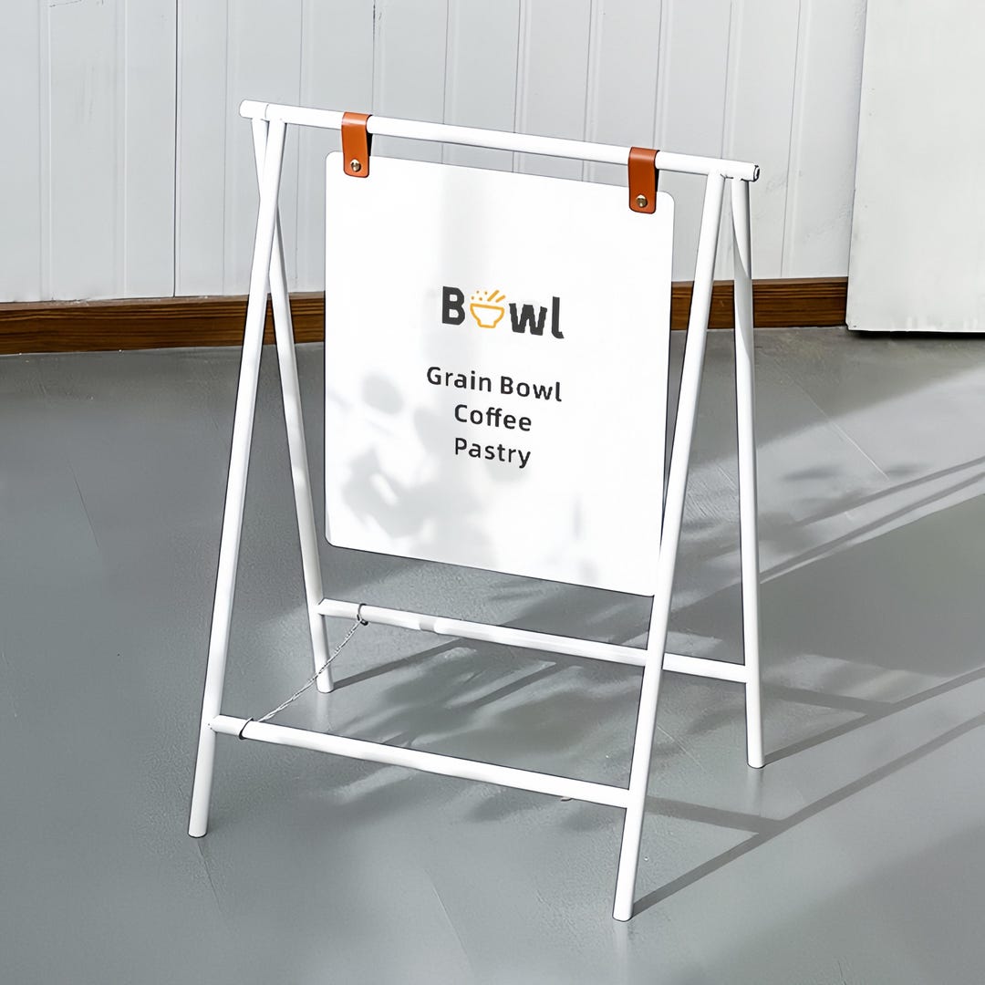Free-standing A-frame Custom Sign, Entrance Notice Foldable Board ...