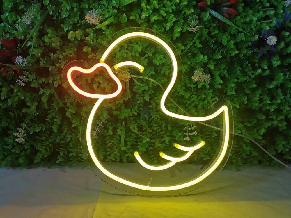 Custom Duck Neon Sign Cut Duck Led Neon Light Sign Yellow - Etsy
