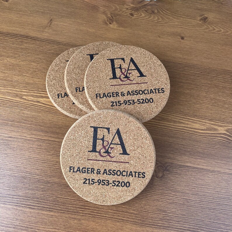 100 Pcs Custom Cork Coasters Coaster With Personalised Logo - Etsy