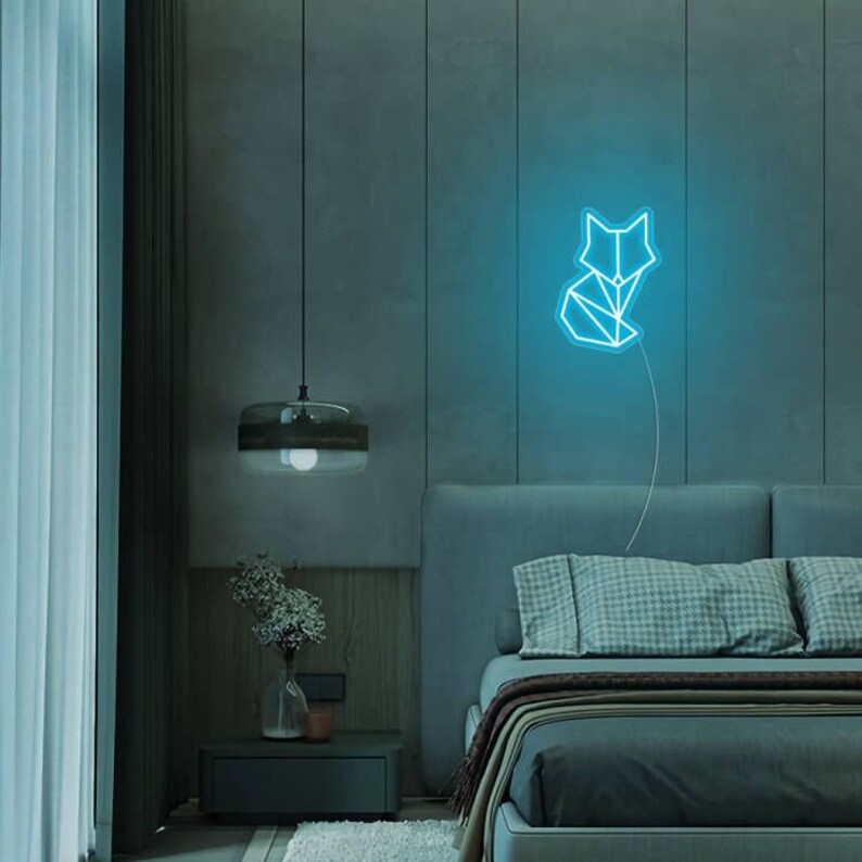 Mini Geometric Fox Neon Sign Custom Neon Sign Led Neon Light - Etsy