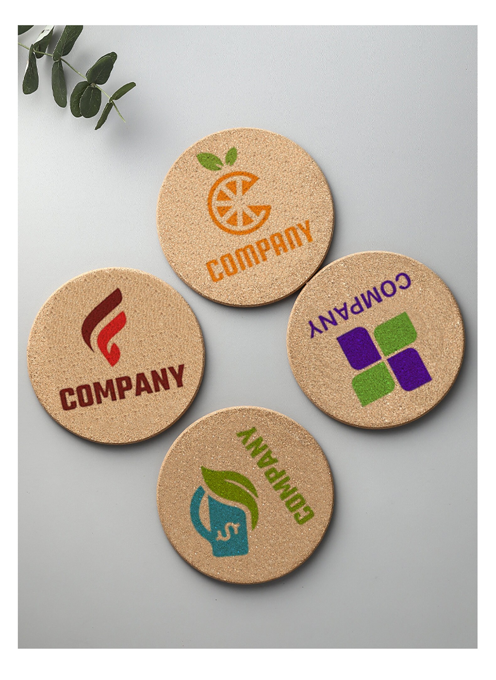 100 Pcs Custom Cork Coasters Coaster With Personalised Logo - Etsy