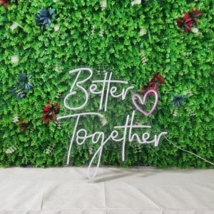 Better Together Neon Sign Personalize flex led neon signs custom neon ...