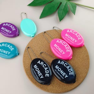 100pcs Custom Rubber Coin Purse Keychain, Squeeze Coin Pouch, Coffee ...